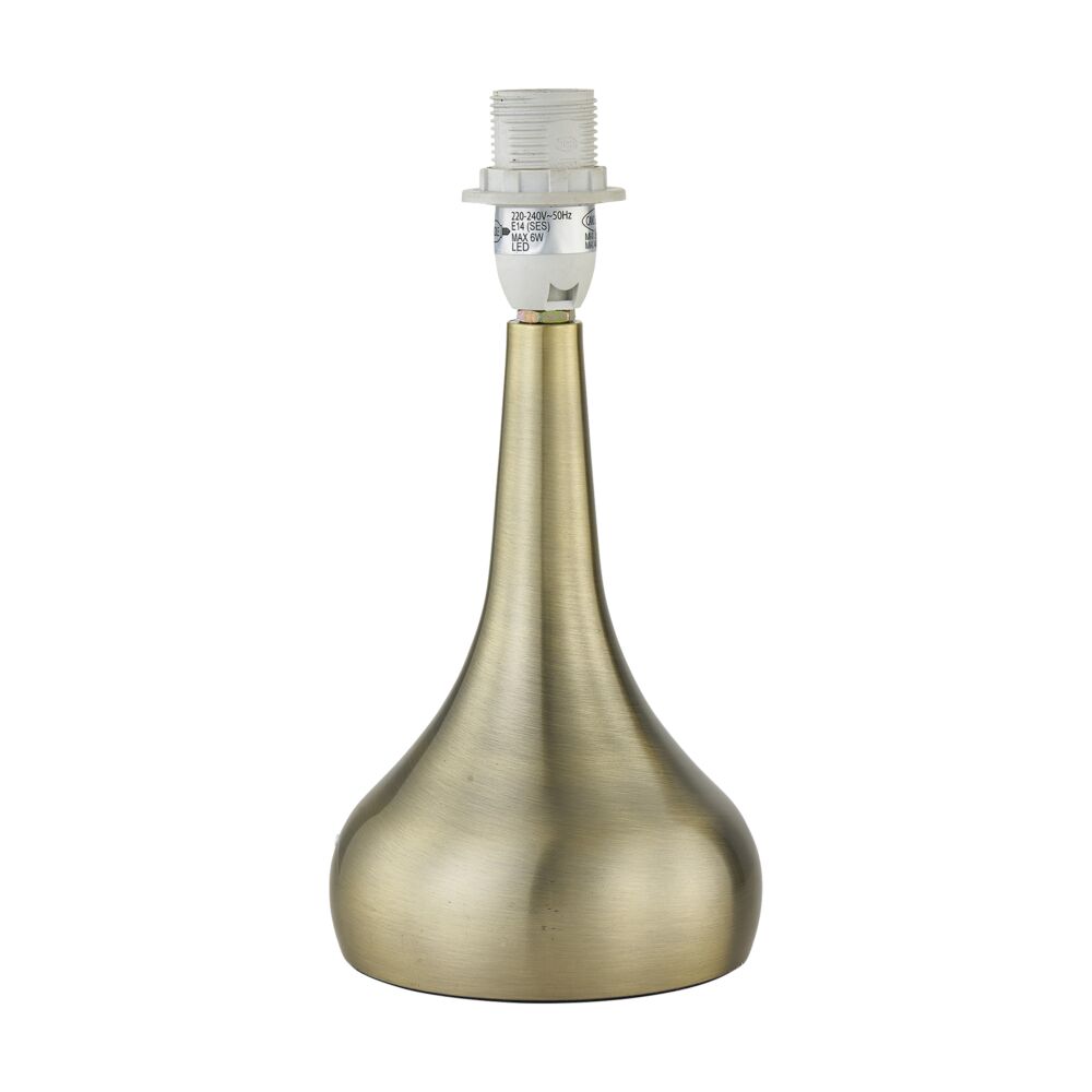 Romana - Antique Brass Touch Lamp Base Only (23cm)