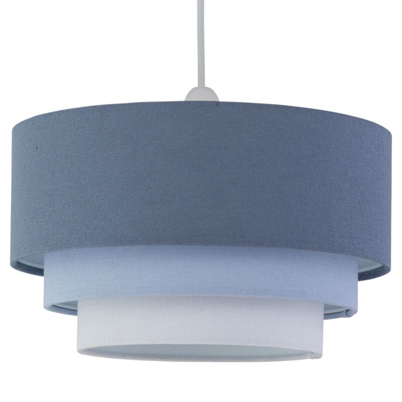 Gabi - Blue Ombre Linen 3 Tier Ceiling Light Shade