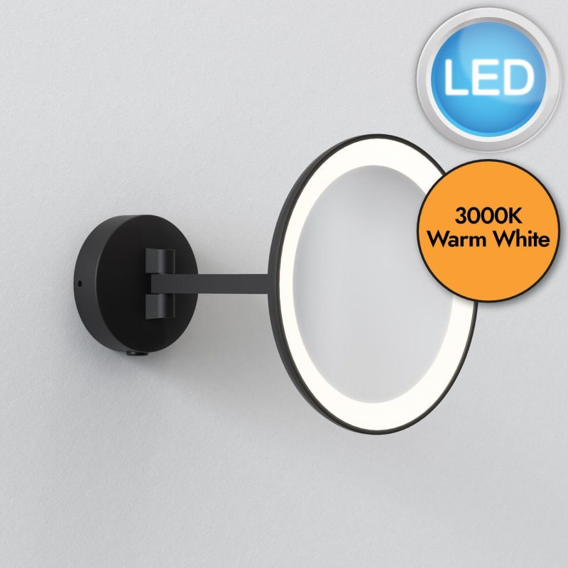 Astro - Mascali - 1373022 - LED Mirrored Glass Black IP44 Bathroom ...