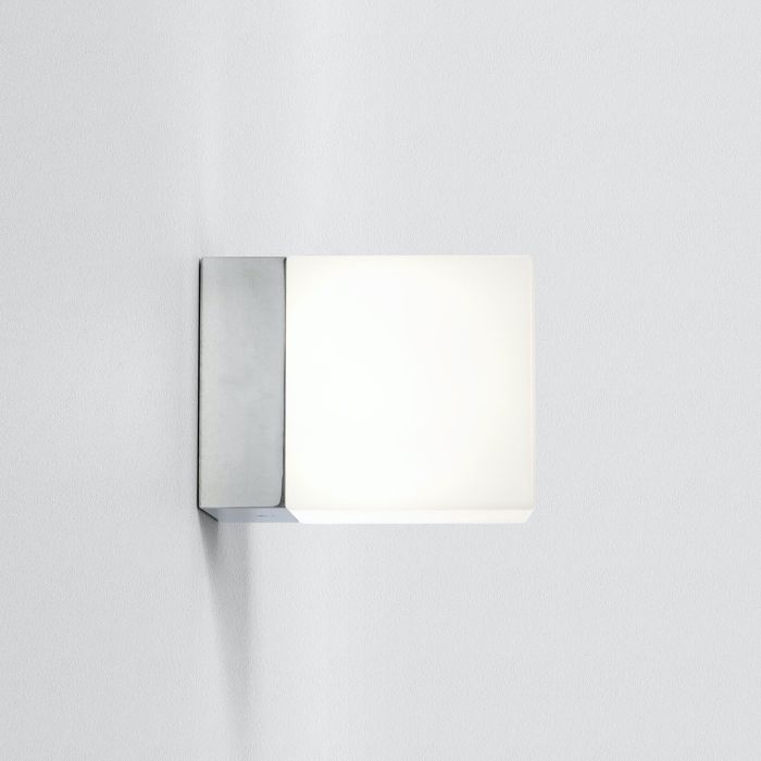 Astro Lighting Cube 1140001 IP44 Polished Chrome Wall Light